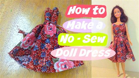 How To Make A No Sew Doll Dress YouTube