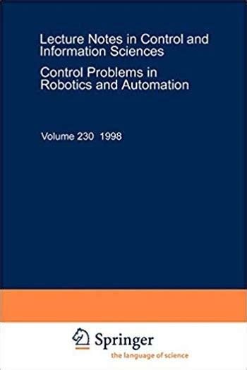خرید و قیمت دانلود کتاب Control Problems In Robotics And Automation