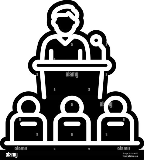Conference Icon Black Vector Illustration Stock Vector Image And Art Alamy