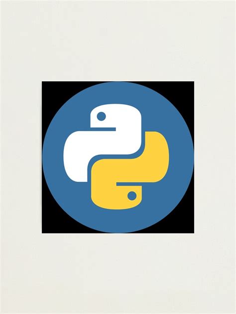 Circular Python Coding Language Logo Photographic Print By