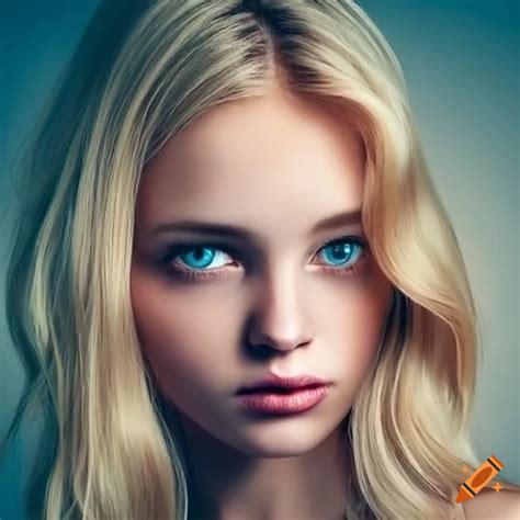 Portrait Of A Young Blond Woman On Craiyon