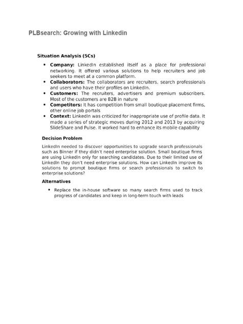 Linkedin Marketing Other Cases Pdf Linked In Social Media