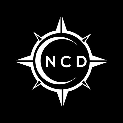 Ncd Abstract Monogram Shield Logo Design On Black Background Ncd