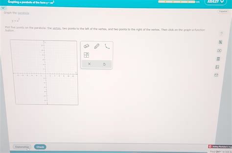 Solved Yx2 Plot Five Points On The Parabola The Vertex
