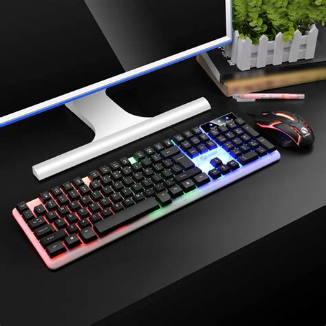 Gtx350 Suspended Wired Rgb Gaming Keyboard Mouse Combo