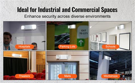 Vevor 6 Pcs Commercial Emergency Light Led Exit Lighting Fixtures Backup Battery Vevor Us