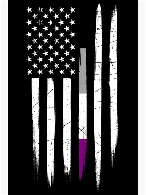 Asexual Thin Line American Flag Poster By Valador Redbubble