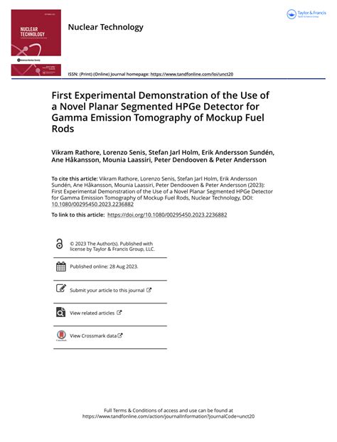 Pdf First Experimental Demonstration Of The Use Of A Novel Planar Segmented Hpge Detector For