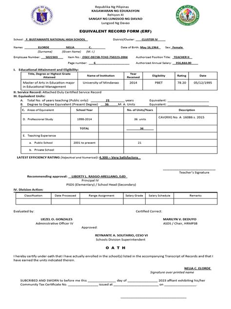 Erf Form 2021 Format Pdf