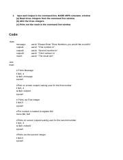MIPS Project 2 Docx 1 Input And Output In The Command Line MARS MIPS Simulator Window A Read