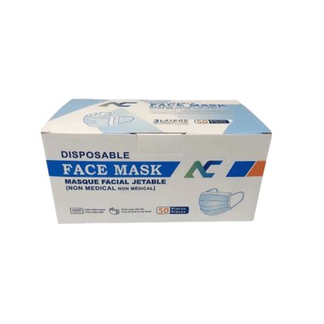 Ear Loop Disposable Protective Face Mask 3 Ply