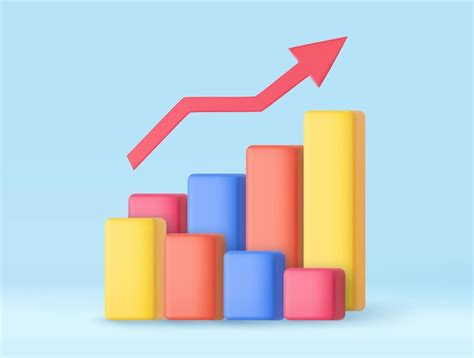 Premium Vector 3d Dynamics Of Course Online Graphics Trade Arrow