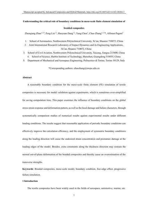Pdf Understanding The Critical Role Of Boundary Conditions In Meso