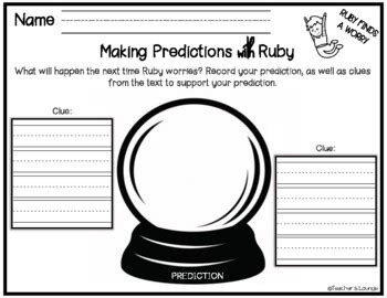 Ruby Finds A Worry SEL Reading Activities FREE PAGES By Teacher S Lounge