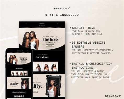 Shopify Website Template Website Template Hair Shopify Theme Beauty Website Theme Hairstylist