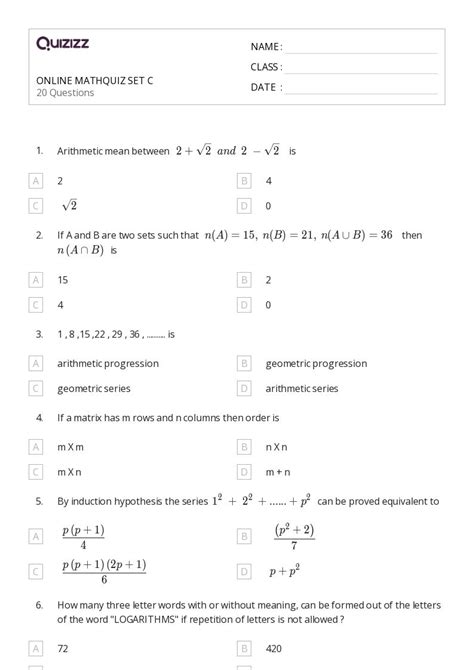 50 Math Worksheets For 9th Class On Quizizz Free And Printable