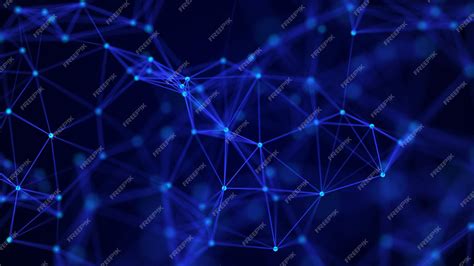 Premium Photo Abstract Technology Background Network Connection Structure On Blue Background
