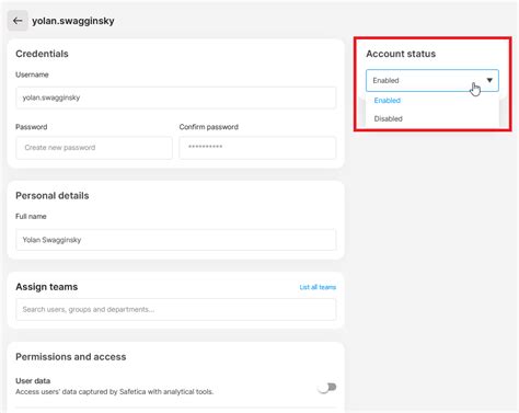 How To Disable Or Enable An Account