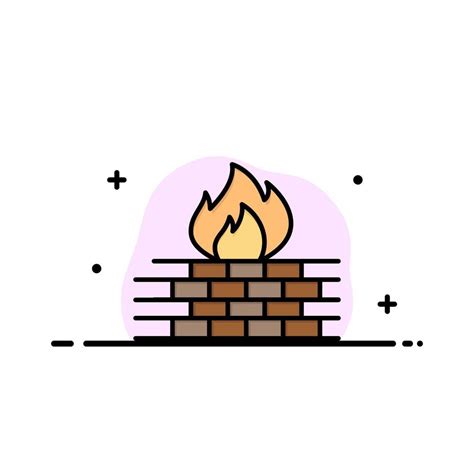 Antivirus Computer Firewall Network Security Business Logo Template Flat Color 17980652 Vector