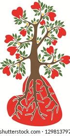 Abstract Pattern Two Trees Whose Roots Stock Illustration 172717436 Shutterstock