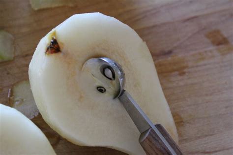 Honey And White Wine Poached Pears With Pomegranate Seeds The