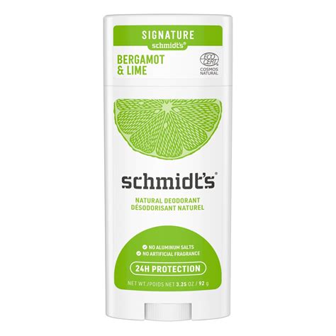 Schmidt S Deodorant Stick Bergamot Lime 3 25 Oz Vitacost