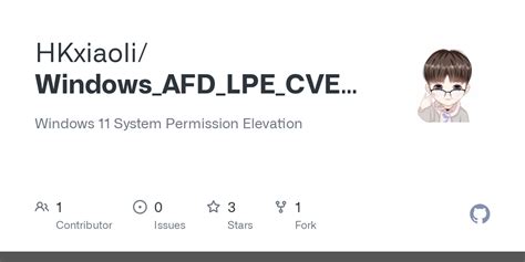 Github Hkxiaoliwindowsafdlpecve 2023 21768 Windows 11 System Permission Elevation