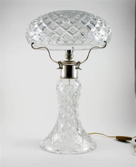 Bonhams A Large Cut Glass Mushroom Lamp Circa 1910