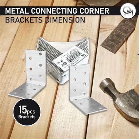 Omideas 15 X Angle Brackets 60 X 60 X 40 X 2 Corner Metal Braces Wood