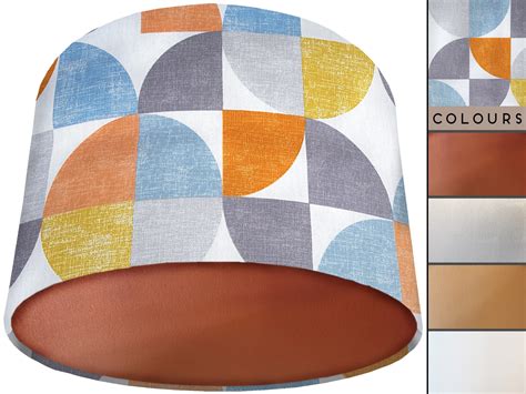 Spiral Capri Orange Lamp Shade Retro Geometric Light Owl