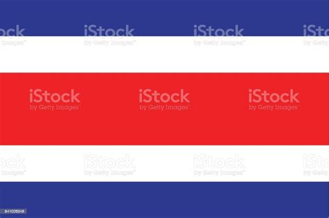 Flag Of Costa Rica Stock Illustration Download Image Now Colors
