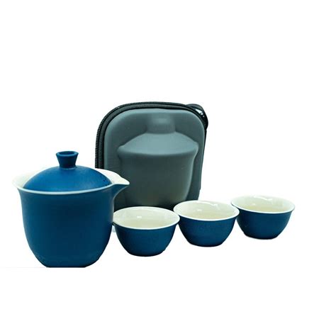 Set 4 Piese Pentru Ceai Chinezesc Japonez Gaiwan 3 Cescute Pretabil