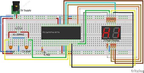 Step By Step Guide 2 Digit Seven Segment Display With Pic16f877a
