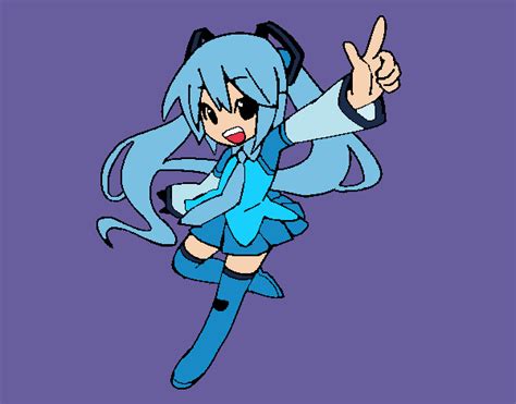 Dibujo de Miku vocaloid pintado por en Dibujos net el día 03 06 15 a