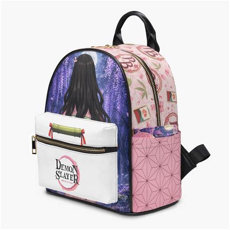 Pink Anime Backpack Slayer Floral Girl Illustration Daypack Kawaii