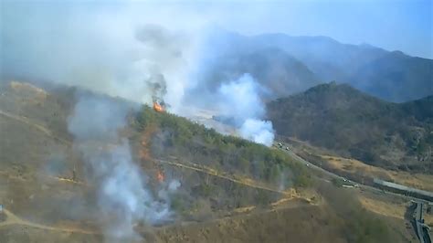 영상 산림청 전남 순천 산불 2단계 격상