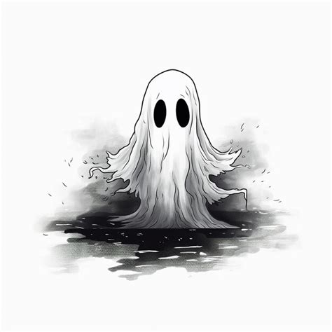 Premium Ai Image Halloween Ghost Tshirt Design