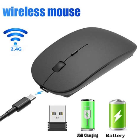 1600dpi Wireless Mouse 24g Classic Rechargeable Mice Ultra Thin Silent