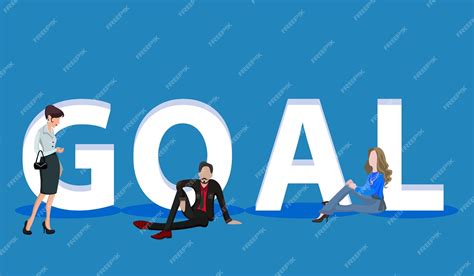 People On Goal для презентаций мобильных веб приложений Премиум векторы