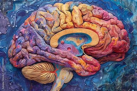 This Detailed Illustration Showcases The Brains Limbic System Focusing On The Amygdala