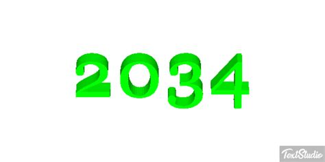 2034 Number Animated  Logo Designs