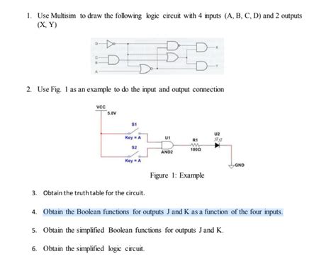 Solved Use Multisim To Draw The Following Logic Circuit Chegg