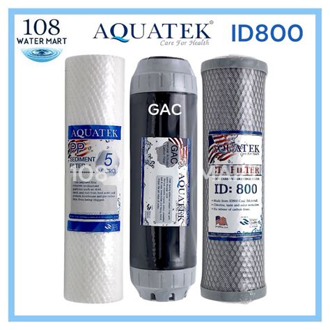 ชุดไส้กรอง 3 ชิ้น พีพี Pp คาร์บอนเกล็ด Gac คาร์บอนแท่ง Cto คาร์บอนบล็อค Aquatek Shopee Thailand