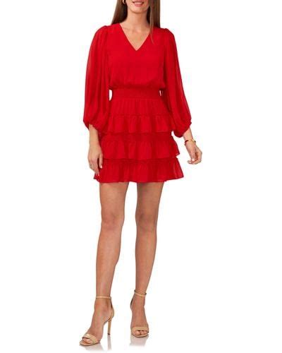 Vince Camuto Ruffle Sleeve Dresses For Women Lyst