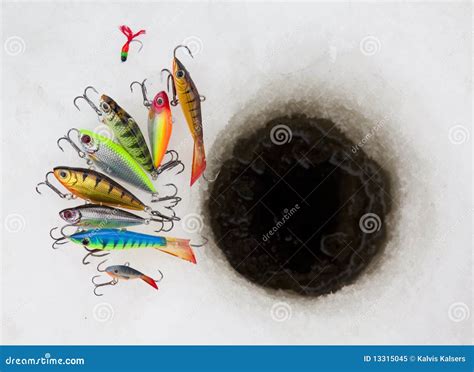 Ice Fishing Lures Stock Image Image Of Outdoor Allure 13315045