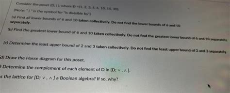 solved consider the poset d 1 where d 1 2 3 5 6