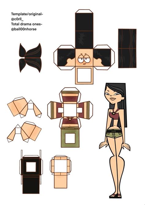 Heather Total Drama Paper Doll Craft Paper Doll Craft Paper Doll