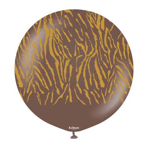 Kalisan Chocolate Brown With Gold Tiger Print Runway Balloons
