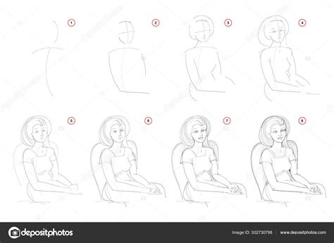 How To Draw A Girl Sitting Down Flatdisk24