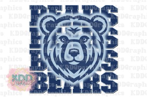 Bears Mascot Bear Glo Png Graphic By Kdd Graphics · Creative Fabrica